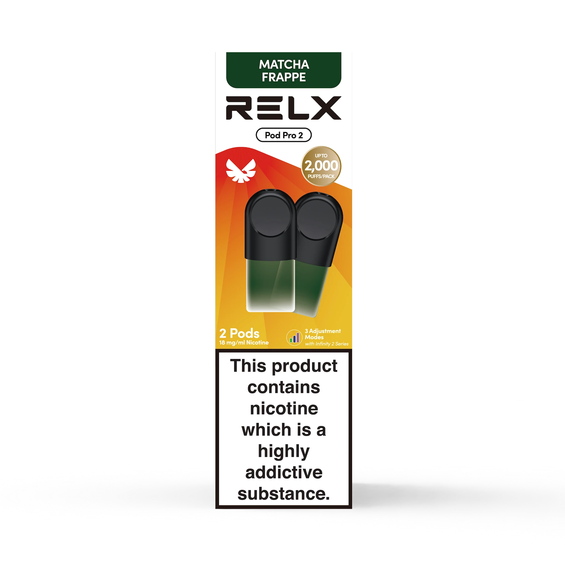 Relx Matcha Frappe Pre-filled 2 Pods Pack | Pods | Joybuy