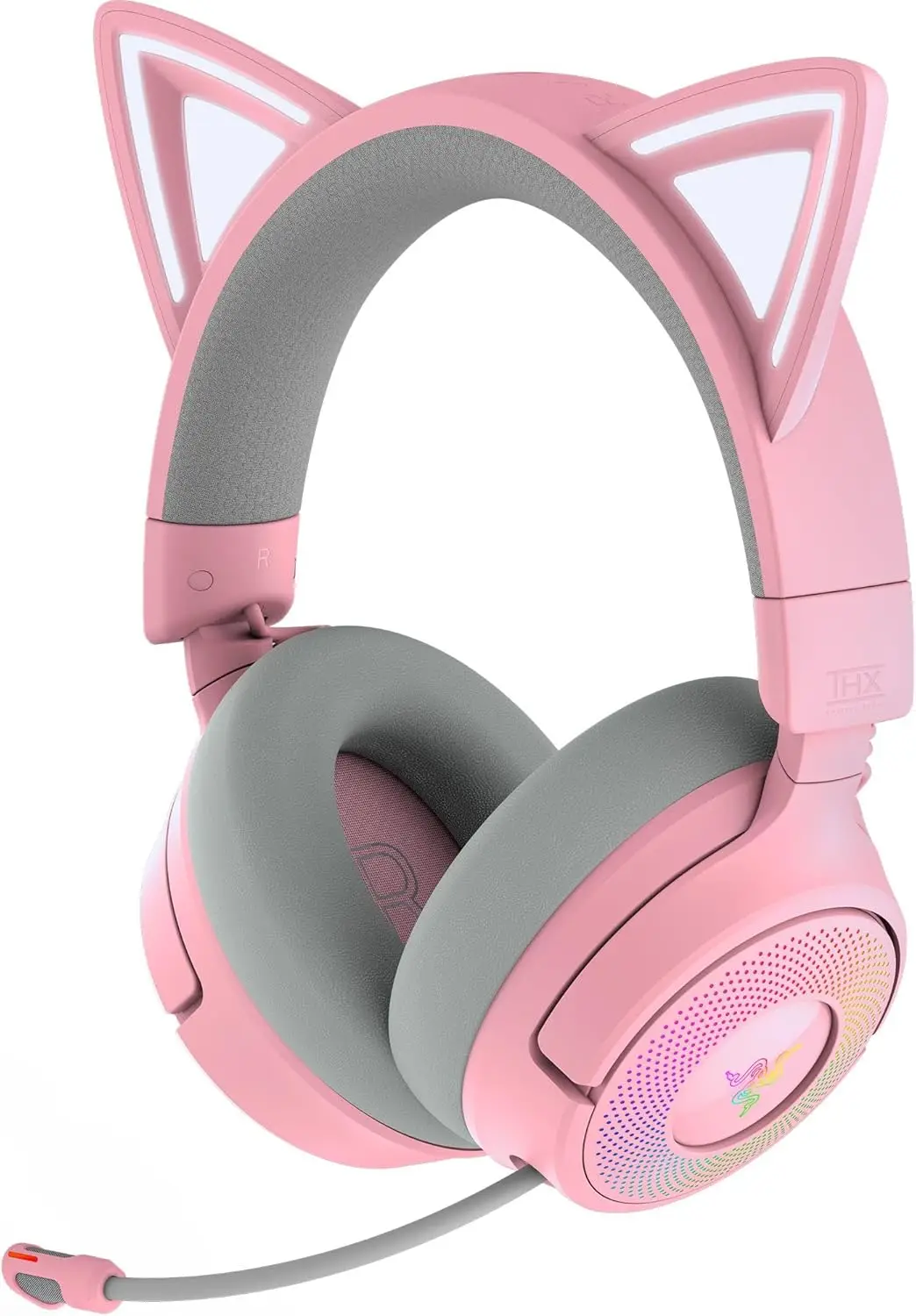 Razer Kraken Kitty V3 Pro - Kitty Wireless Gaming Headset - Pink ...