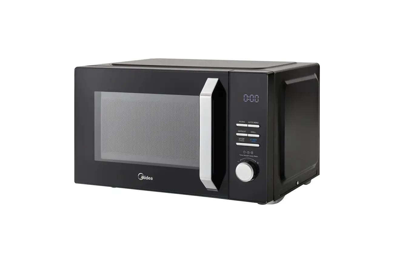 Midea Mircowave with Grill - 25L, 800W, 1000W Grill, Black, Digital ...