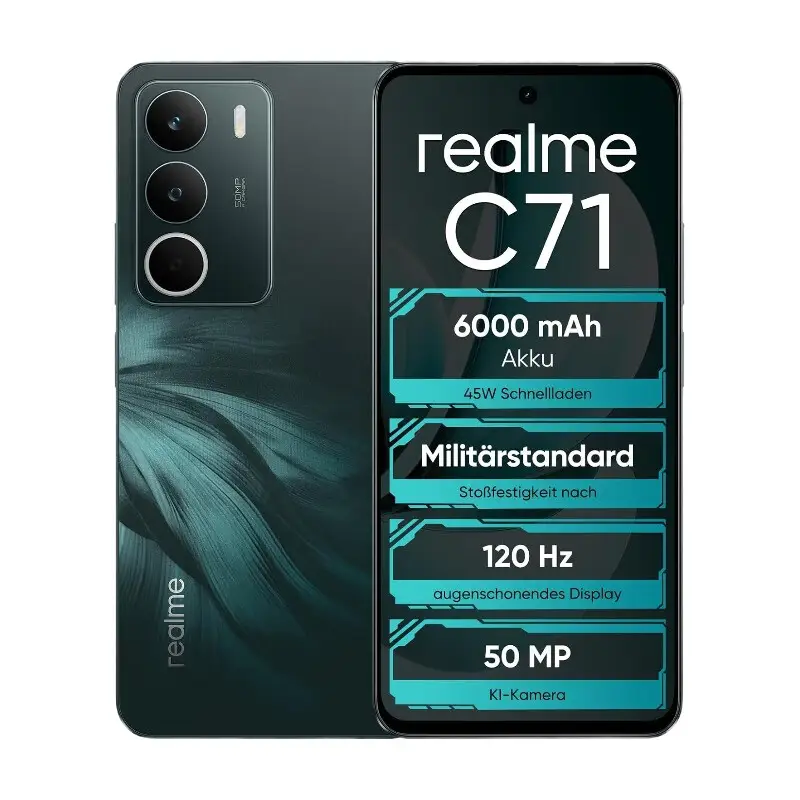 Realme C71 4g Smartphone, 6,67 Zoll 120 Hz Display, 6000 Mah Akku, 8 ...
