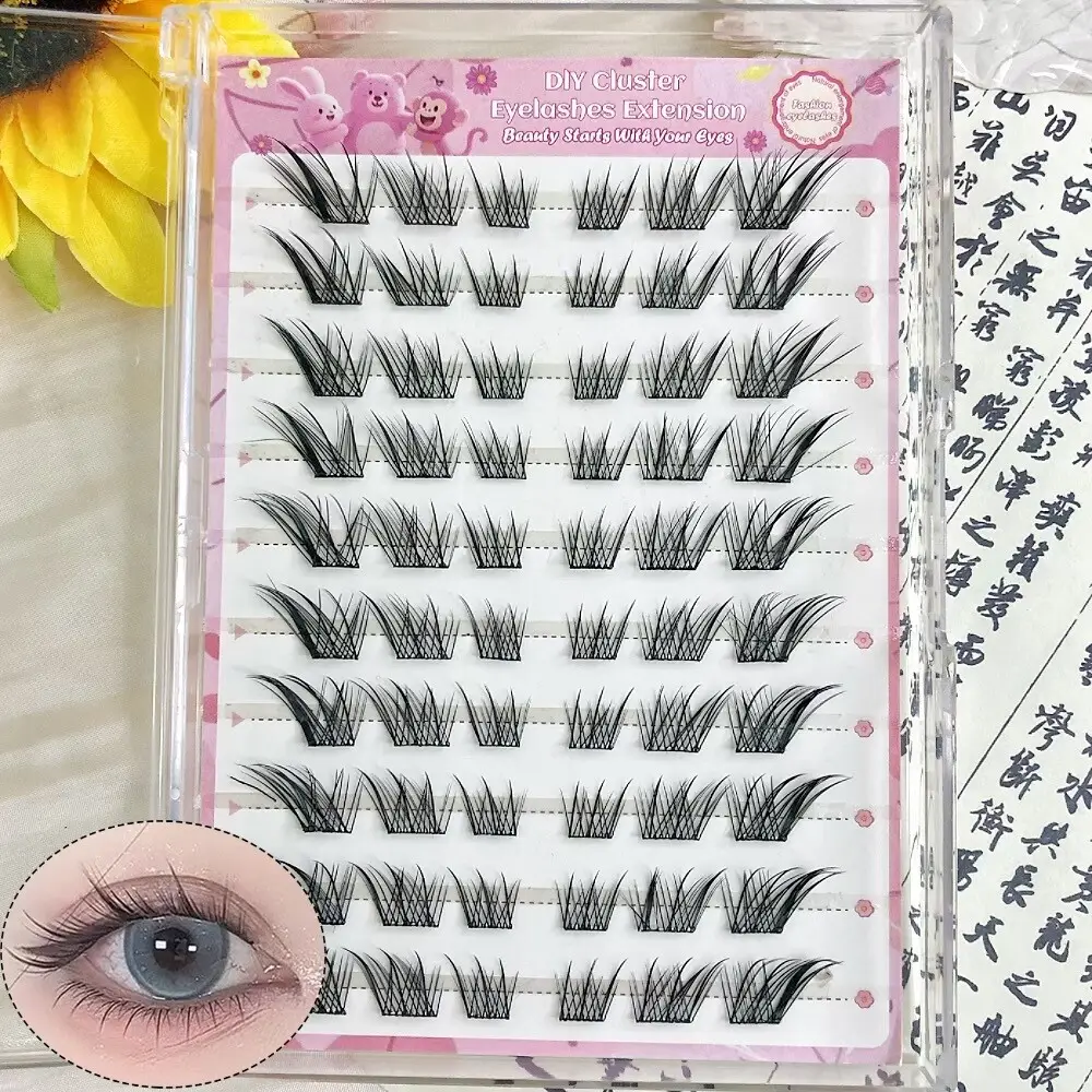 MeoMagic Extensions de cils pré-collées (sans pinces à épiler) - 10 ...
