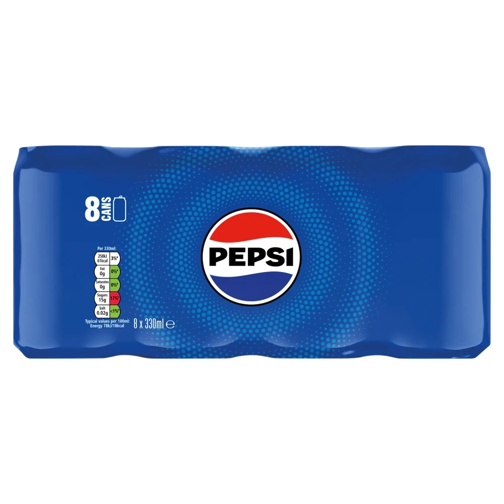 Pepsi Regular 8 X 330ml | Fizzy Drinks | Joybuy
