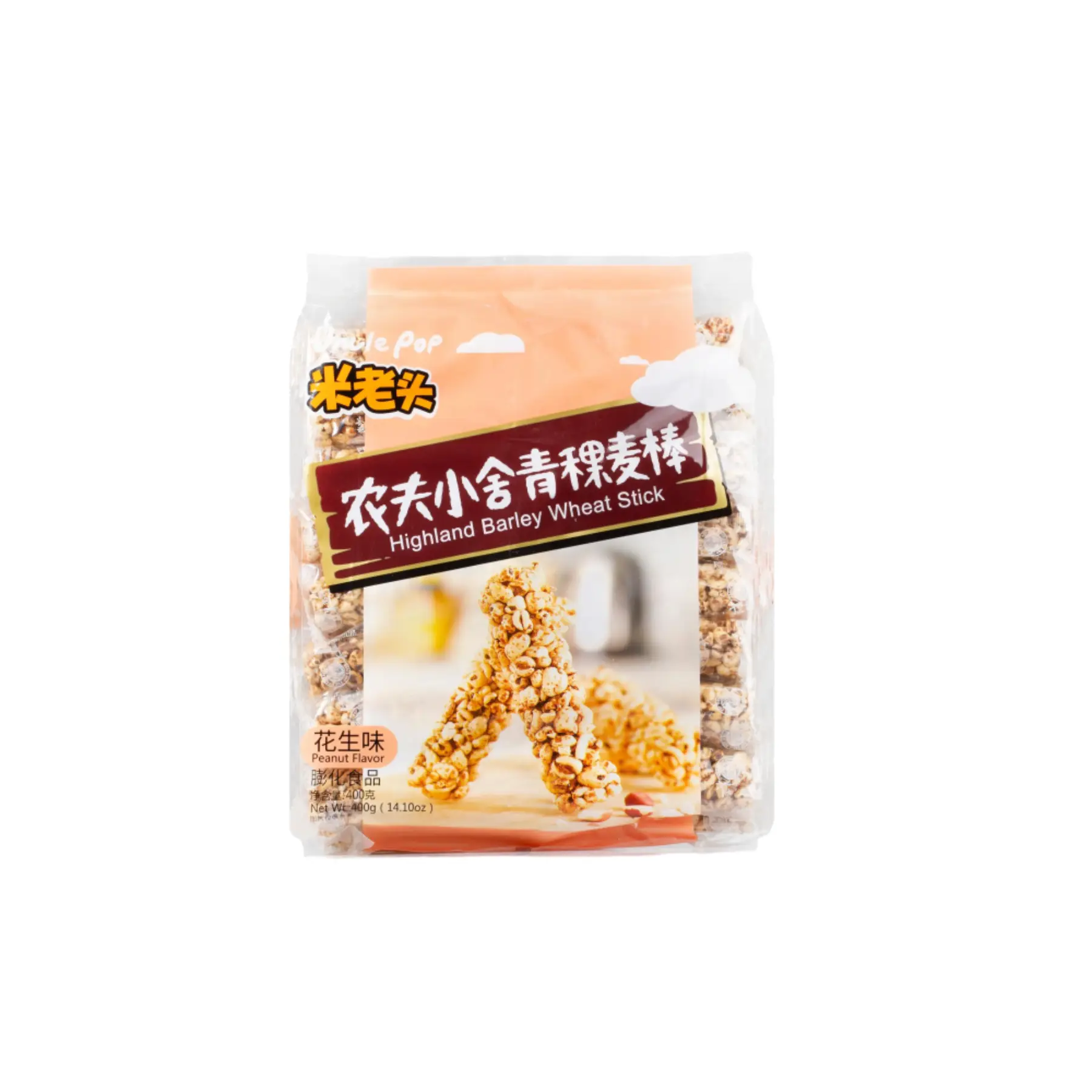 Uncle Pop Barley Cereal Bars (Peanut Flavor) 400g | Snacks & Nuts | Joybuy
