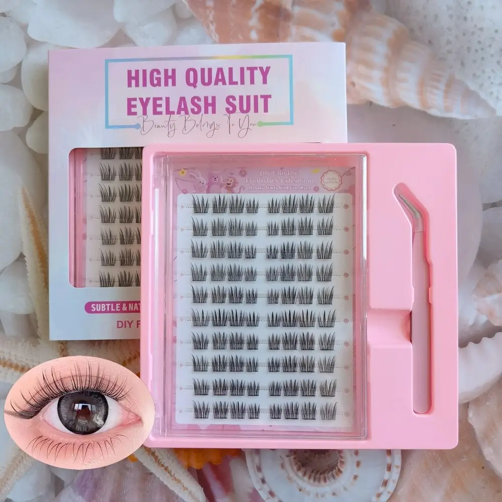 MeoMagic - Kit de faux cils déjà collés avec pinces à épiler, 10 lignes ...