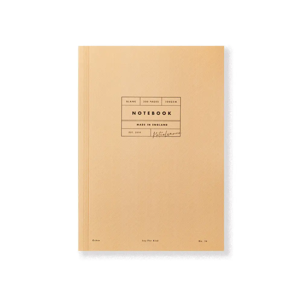 Katie Leamon A5 Notebook 300 Blank Pages 100GSM Ochre | Notebooks ...