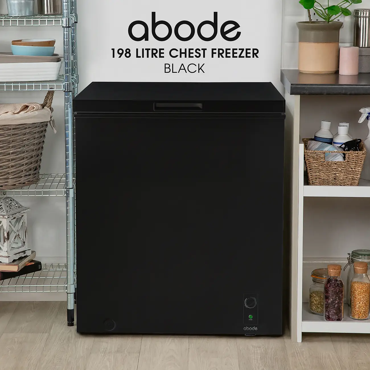 abode A198CF0E1B 198L Chest Freezer in Black | Freezers | Joybuy