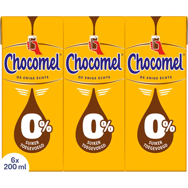 Chocomel Zero Sugar Chocolate Milk - 6 x 200 ml | Kinderdrankjes ...