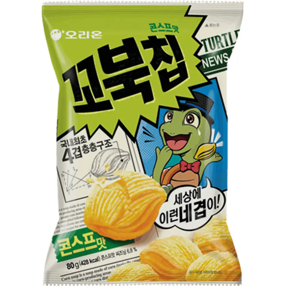 Orion Turtle Chips (corn Flavour) 80g 好丽友龟壳脆片甜玉米味 80g | Crisps | Joybuy