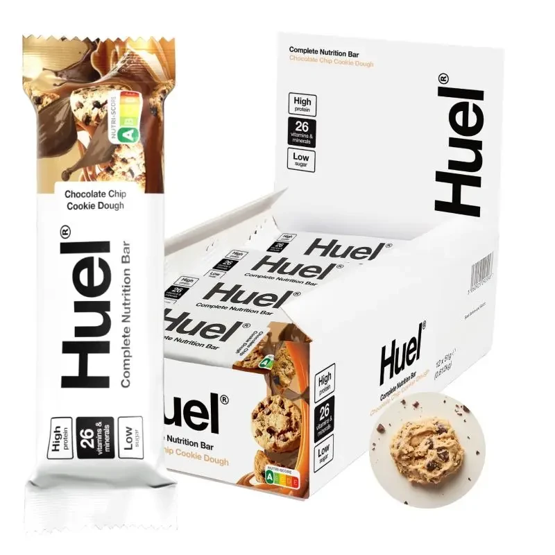 Huel Complete Nutrition Meal Support Bars Cookie Dough - 12 x 55g ...