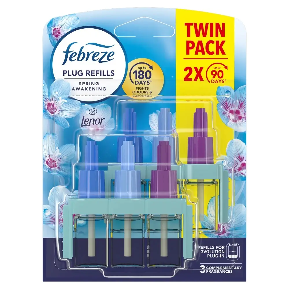 Febreze 3Volution Air Freshener Plug In Refill Spring Awakening Twin ...