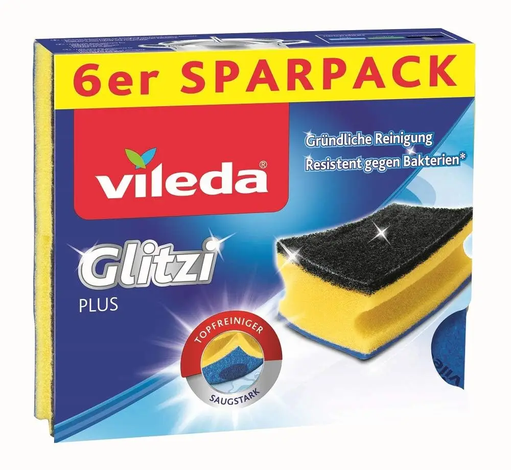 Vileda Glitzi Plus Schwamm 6er Pack | Reinigungstücher | Joybuy