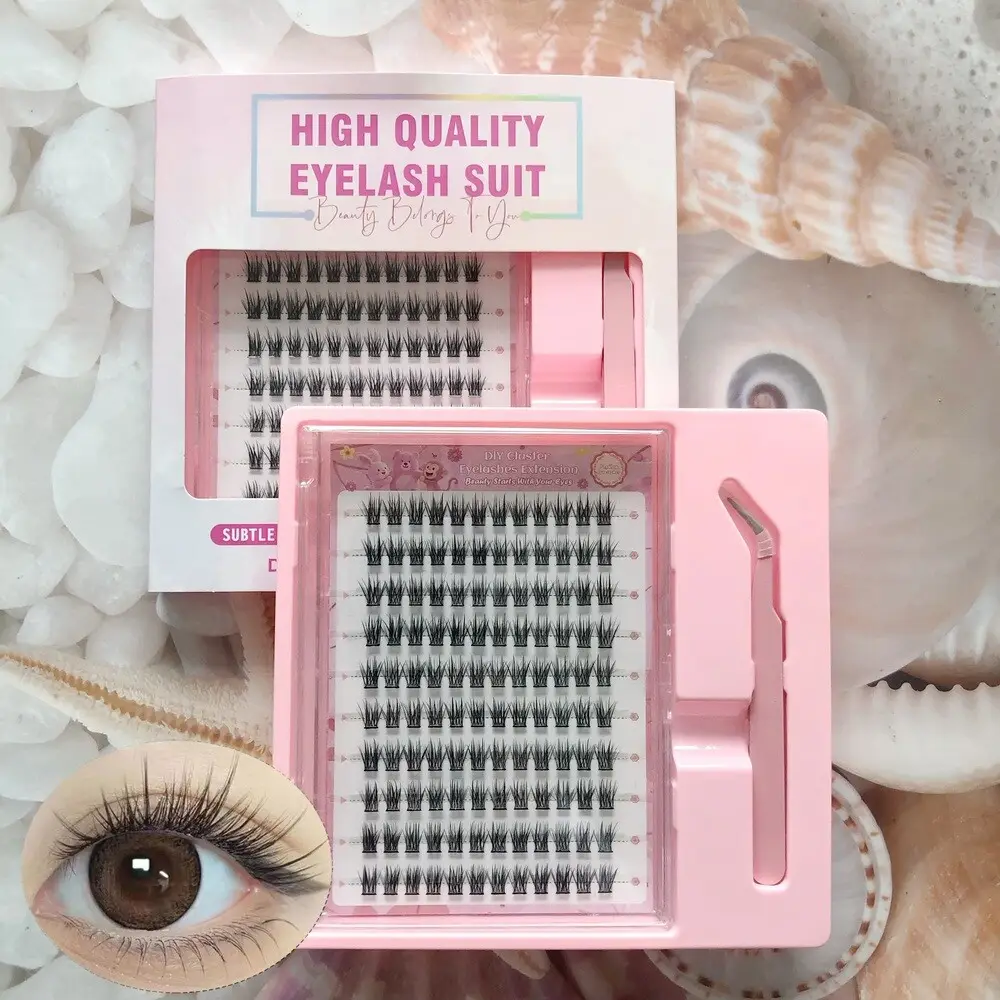 MeoMagic F14 Kit de cils pré-collés avec pince - 10 rangées | Yeux | Joybuy