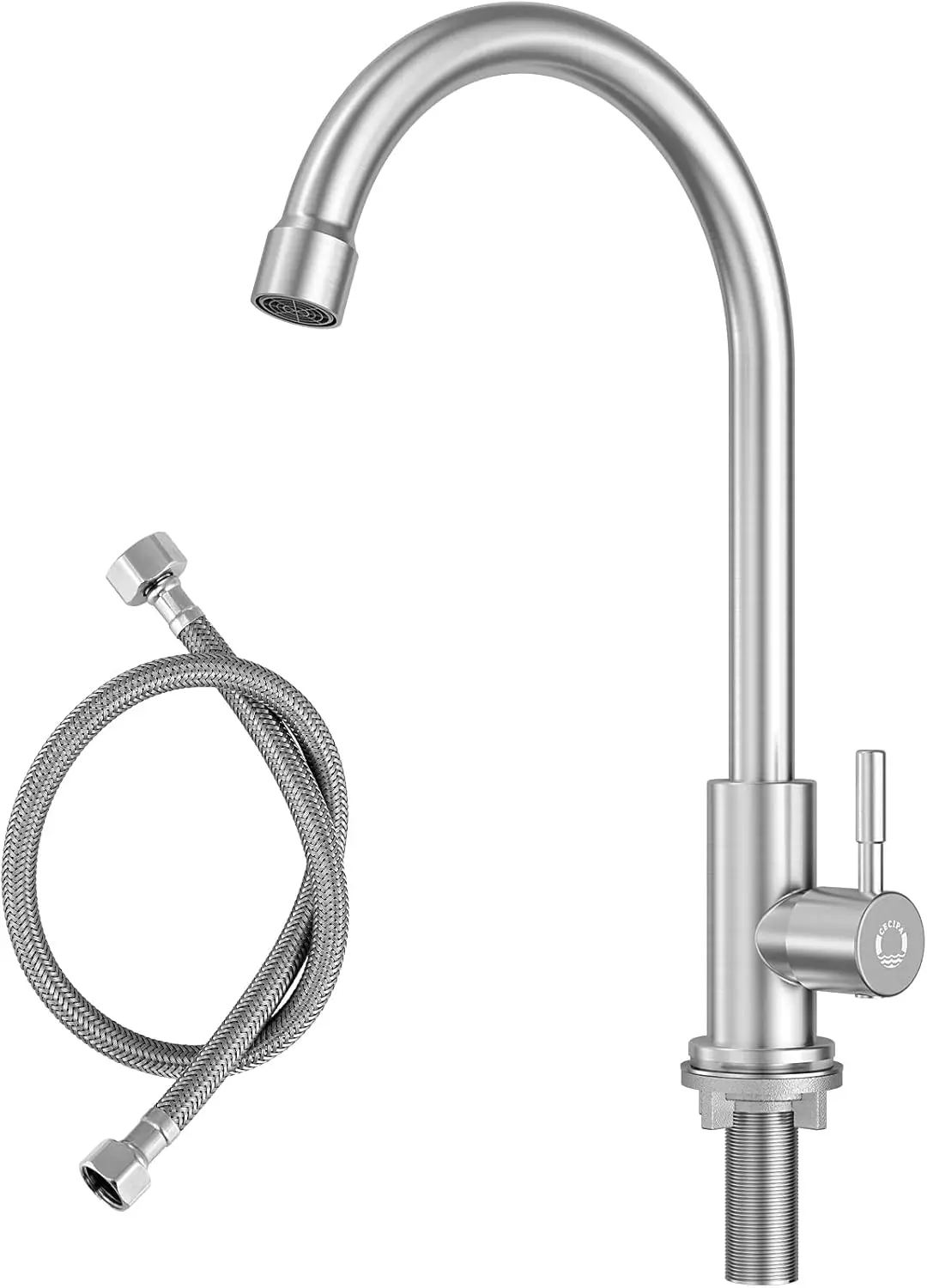 CECIPA max Cold Water Kitchen Tap, Stainless Steel 304, Fits Plate ...