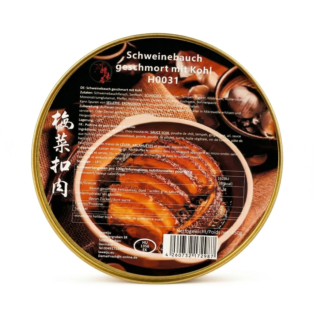 La Wei Ju gestoomd buikspek met ingelegde mosterdgroenten 450 g ...