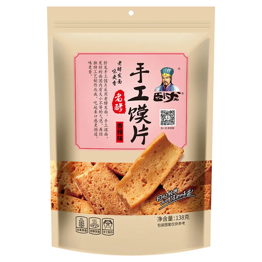 Wl Snack Steamed Bun With Spicy Flavor 138g 卧龙馍片（香辣味）138g | Snacks | Joybuy