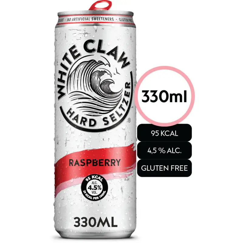 White Claw Hard Seltzer Framboos - 330 ml | Cocktails en kant-en-klare ...