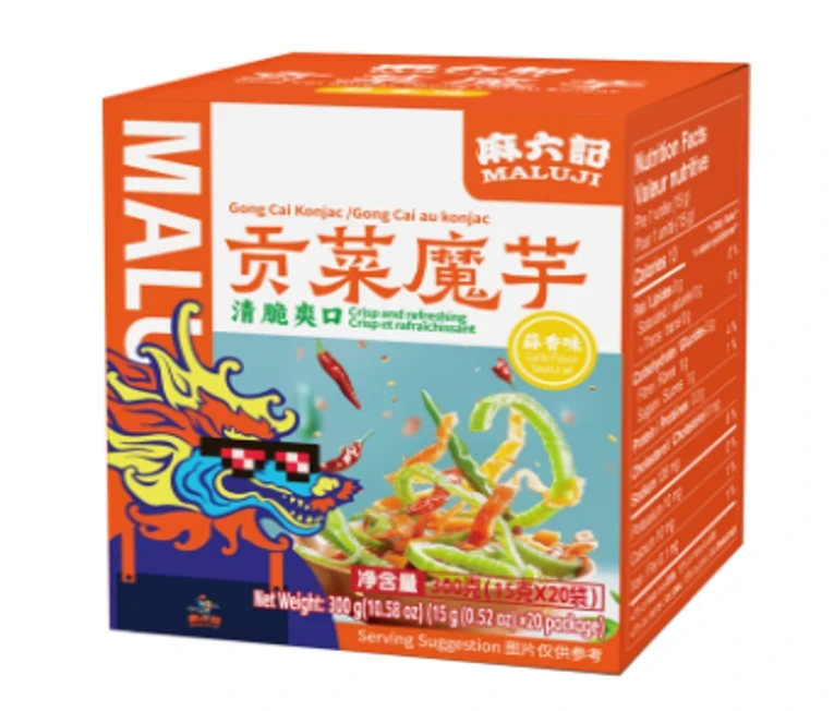 Ma Liuji Garlic Konjac Gongcai, 20 Bags (Box), 300g | Instant Noodles ...