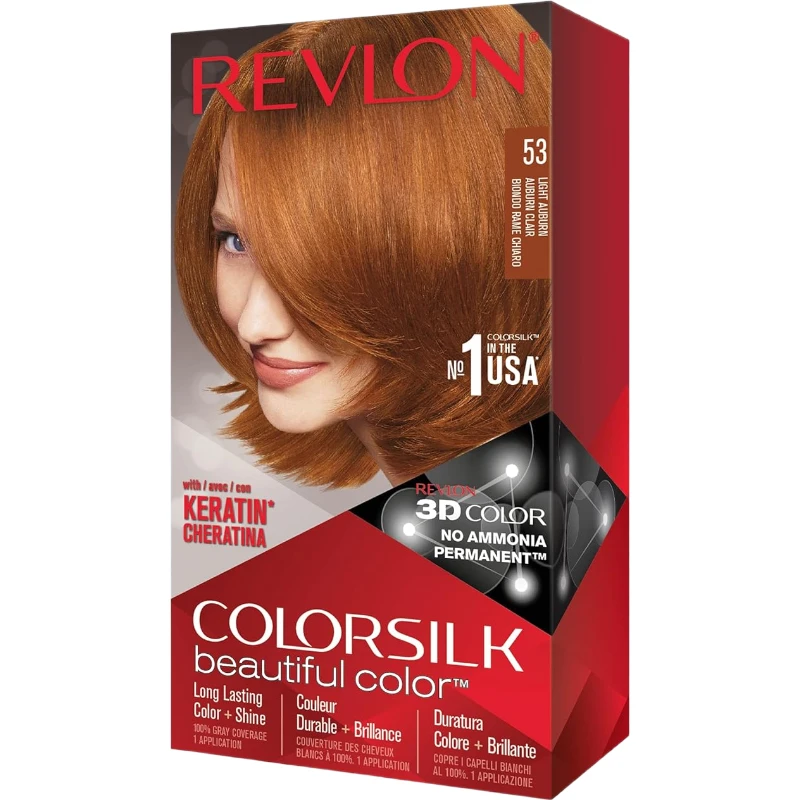 REVLON Coloration Permanente ColorSilk Auburn Clair 53 | Coloration ...