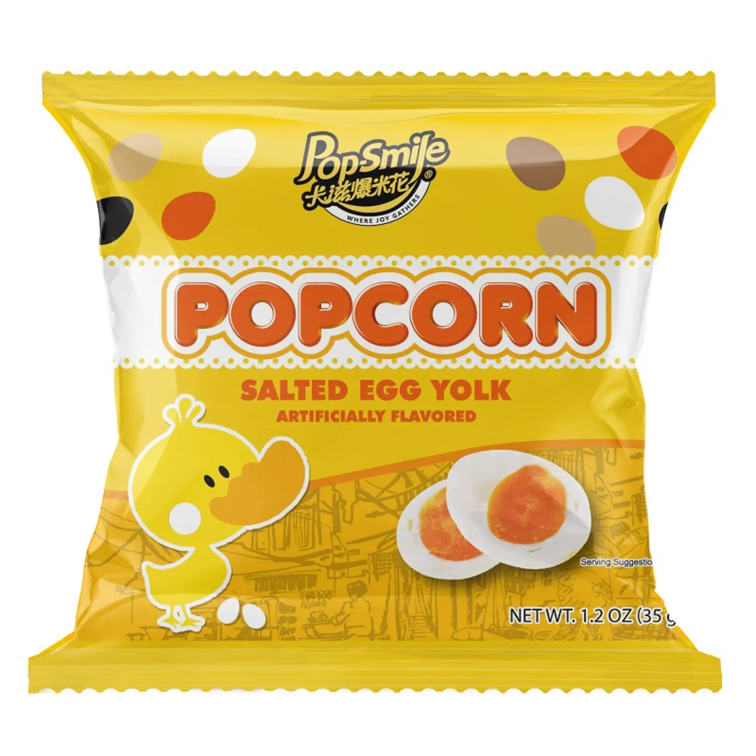 Pop-smile Popcorn - Salted Egg Yolk Flavor 35g | Snacks & Nuts | Joybuy