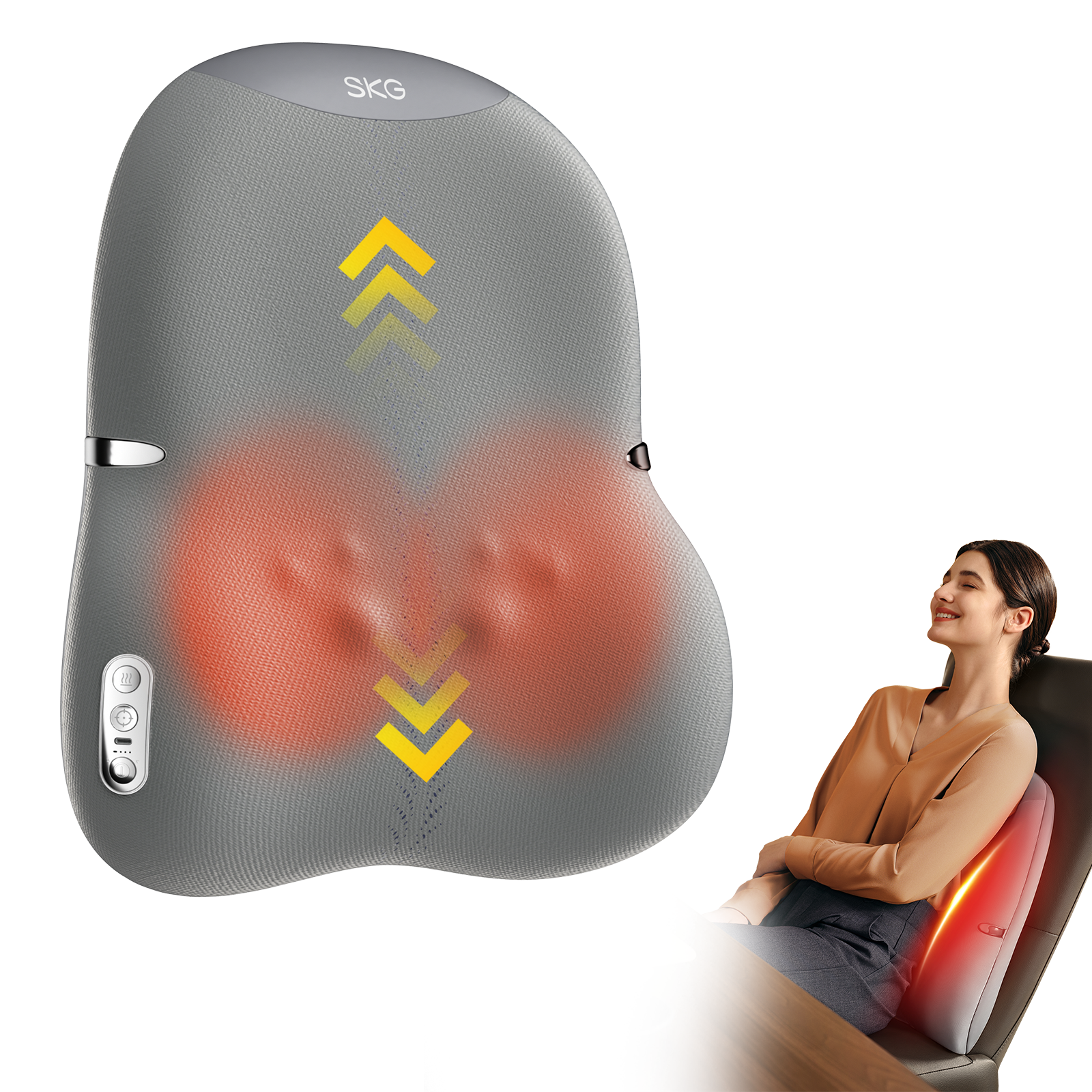 SKG TS700 Massage Lumbar Support 4D Massage Head Rail Massage For ...