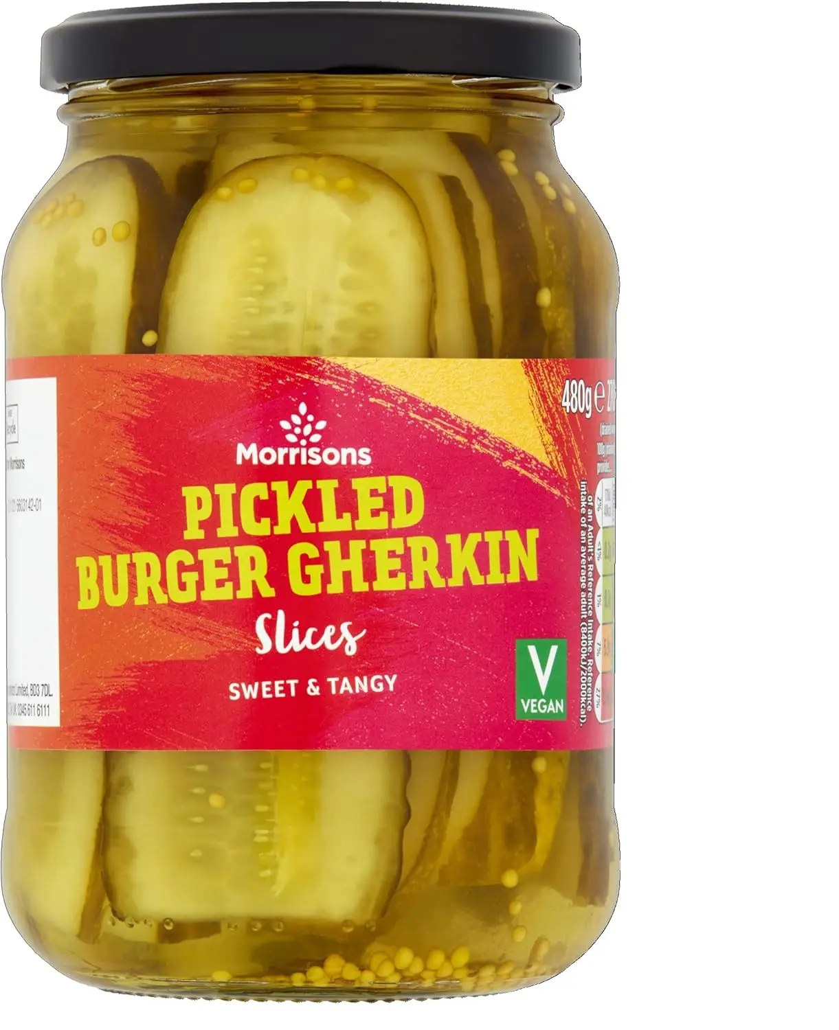 Morrisons Gherkin Burger Slices 480g | Ready To Eat | Joybuy