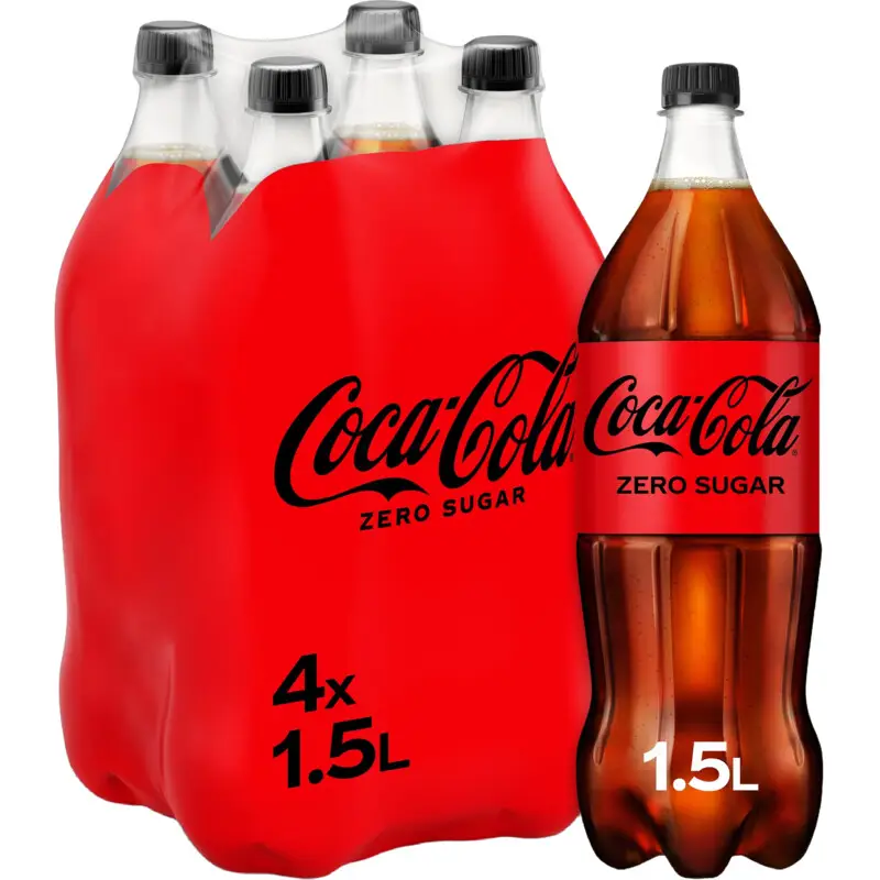 Coca-Cola Zero Sugar Frisdrank - 4 x 1.5 L | Koolzuurhoudende ...