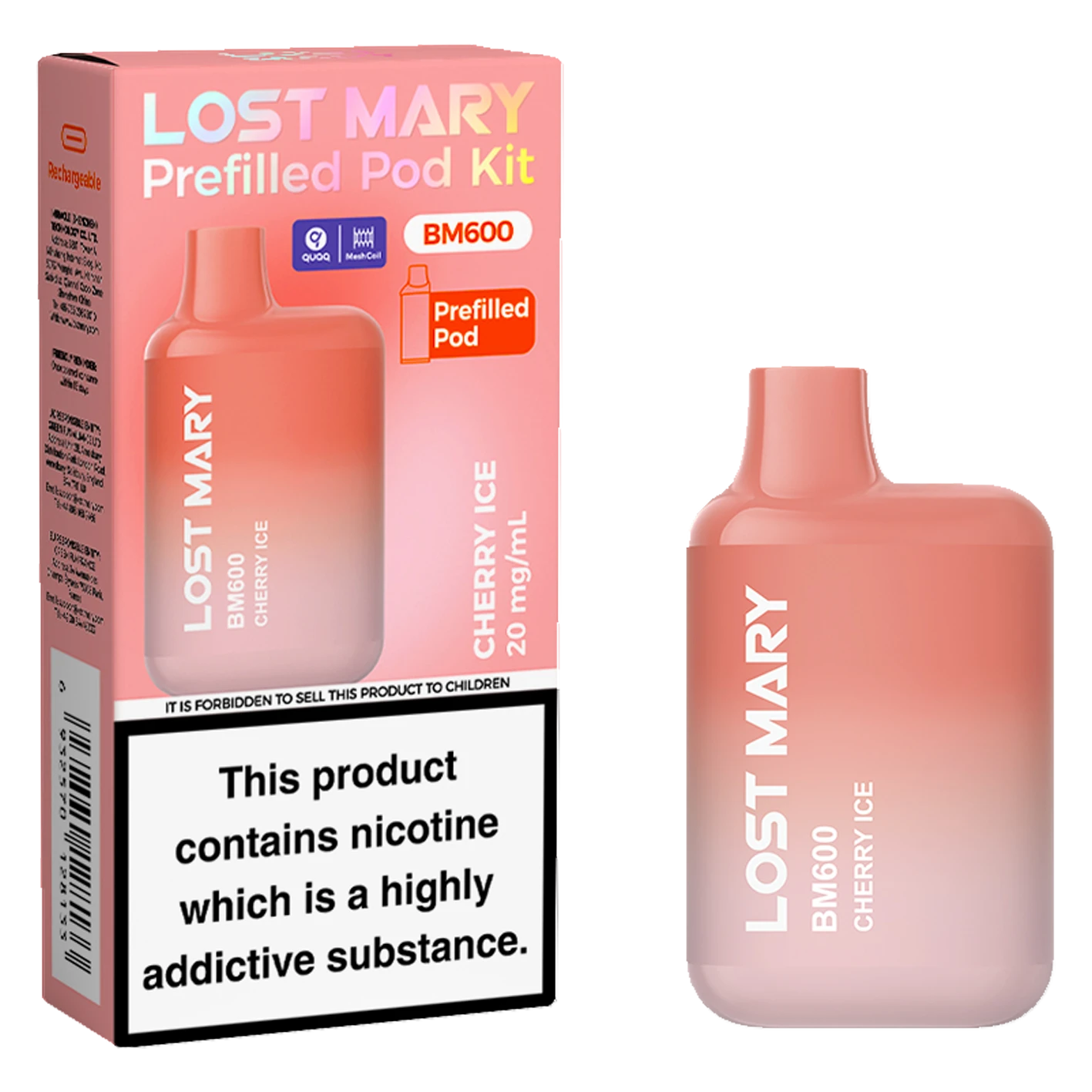 Lost Mary Bm600 Prefilled Kit Cherry Ice | Vape Kits | Joybuy