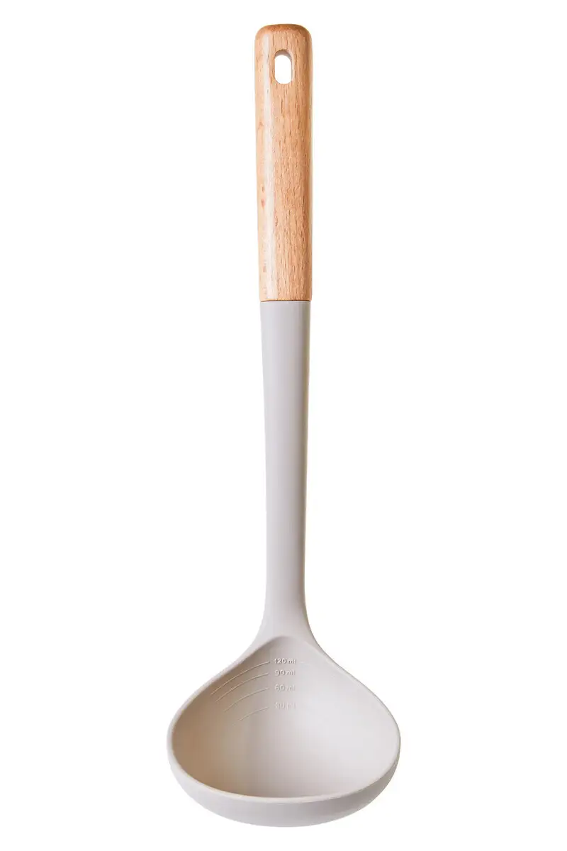 Maison by Premier Nova Ladle Silicone Head & Wood Handle Grey ...