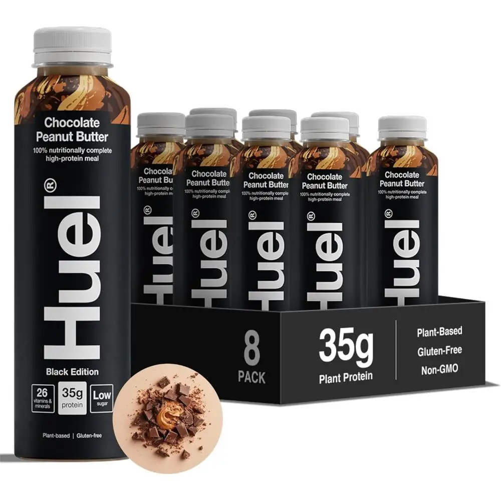 Huel RTD Black Edition Meal Support Drink Peanut Butter - 8 x 500ml ...