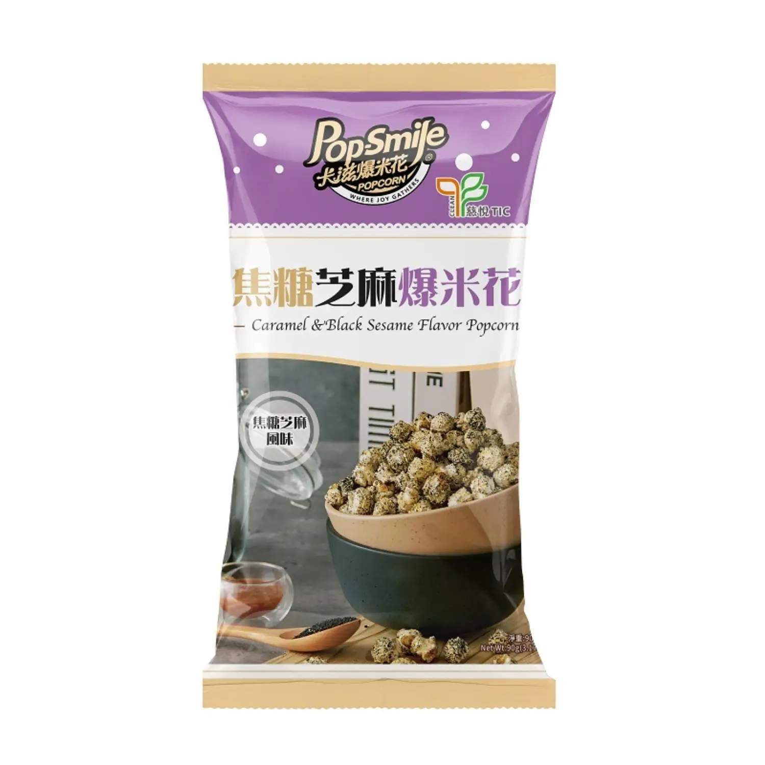 Pop-Smile Popcorn Caramel & Sesame Flavor 90g | Snacks & Nuts | Joybuy