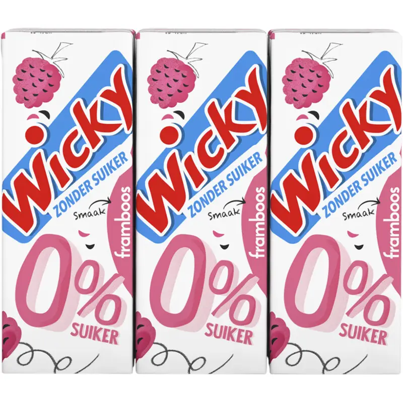 Wicky Frambozensap 0% suiker 6 x 200 ml | Kinderdrankjes & drinkpakjes ...