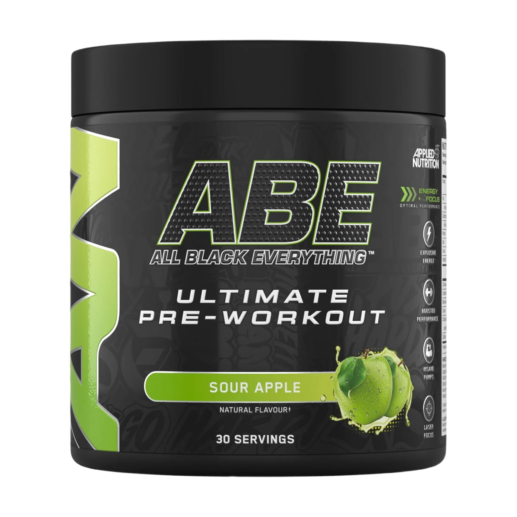Applied Nutrition ABE Pre Workout Energy Powder Sour Apple Flavour ...