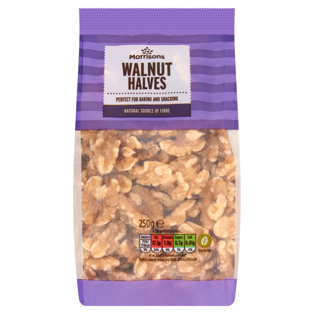 Morrisons Wholefoods Walnut Halves 250g | Home Baking & Sugar | Joybuy