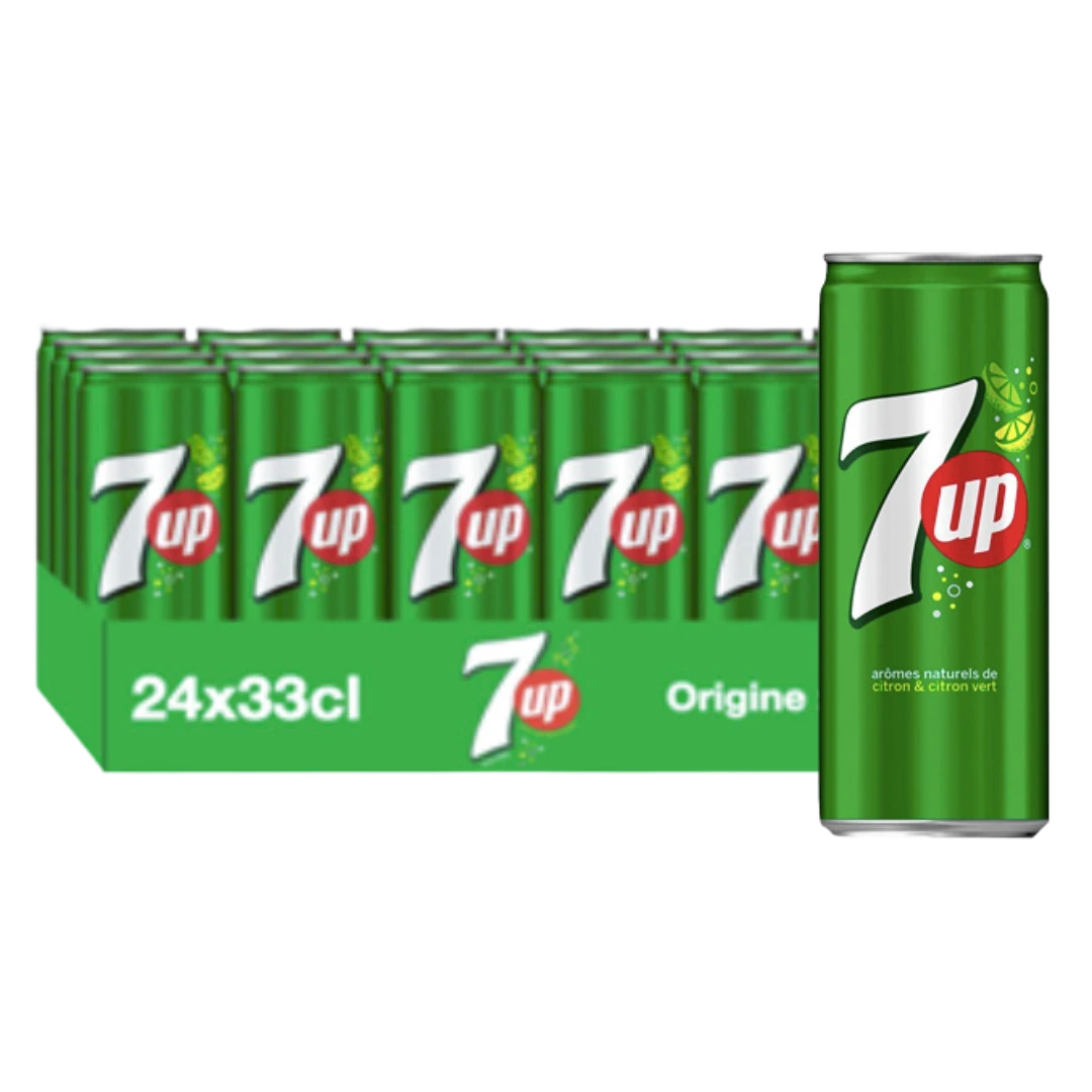 SEVEN UP Lot de 24 canettes de soda - 24 x 33 cl | Boissons gazeuses ...