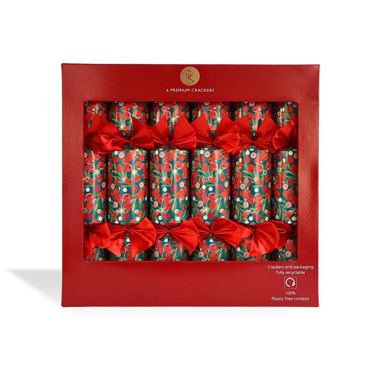 Penny Kennedy Set of 6 Winter Berries 13" Premium Crackers | Christmas ...