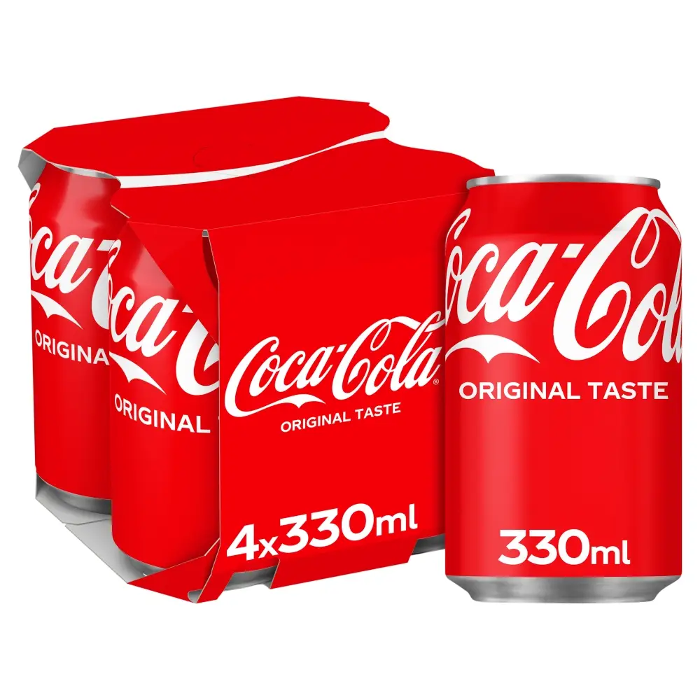 Coca-Cola Original Taste 4 X 330ml | Fizzy Drinks | Joybuy