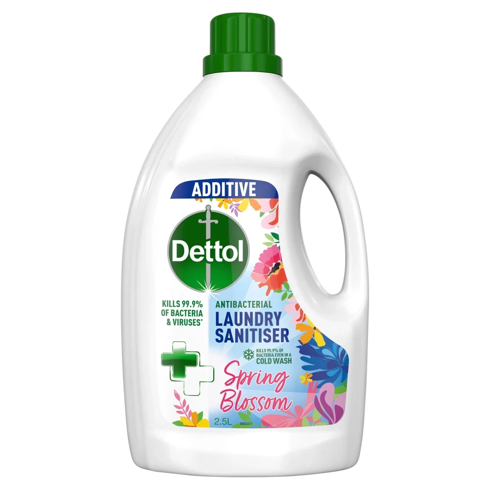 Dettol Additive Antibacterial Laundry Sanitiser Spring Blossom 2.5l ...