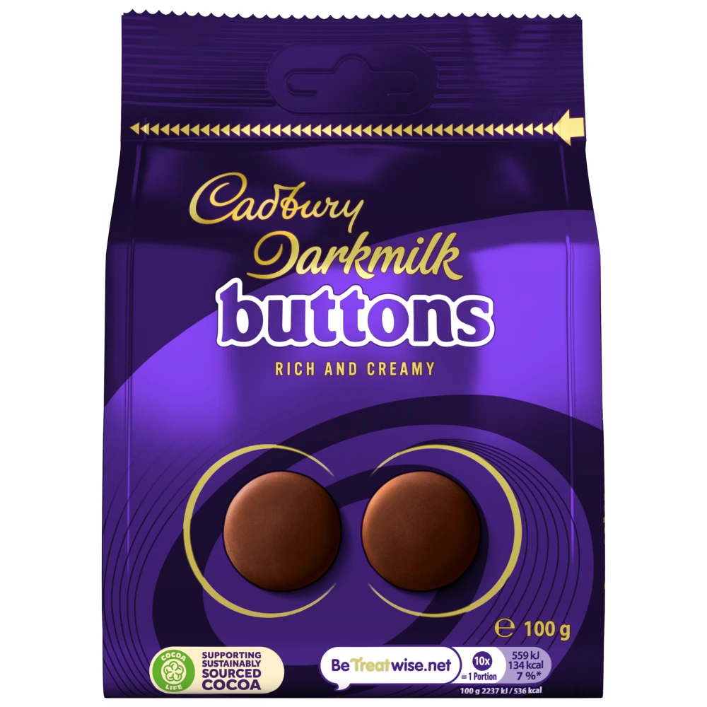 Cadbury Dark Milk Giant Buttons 100g | Chocolate | Joybuy