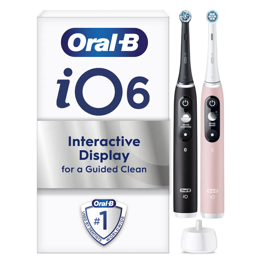 Oral-B iO 6 Electric Toothbrushes for Adults, Duo Pack, 2 Handles, 2 ...