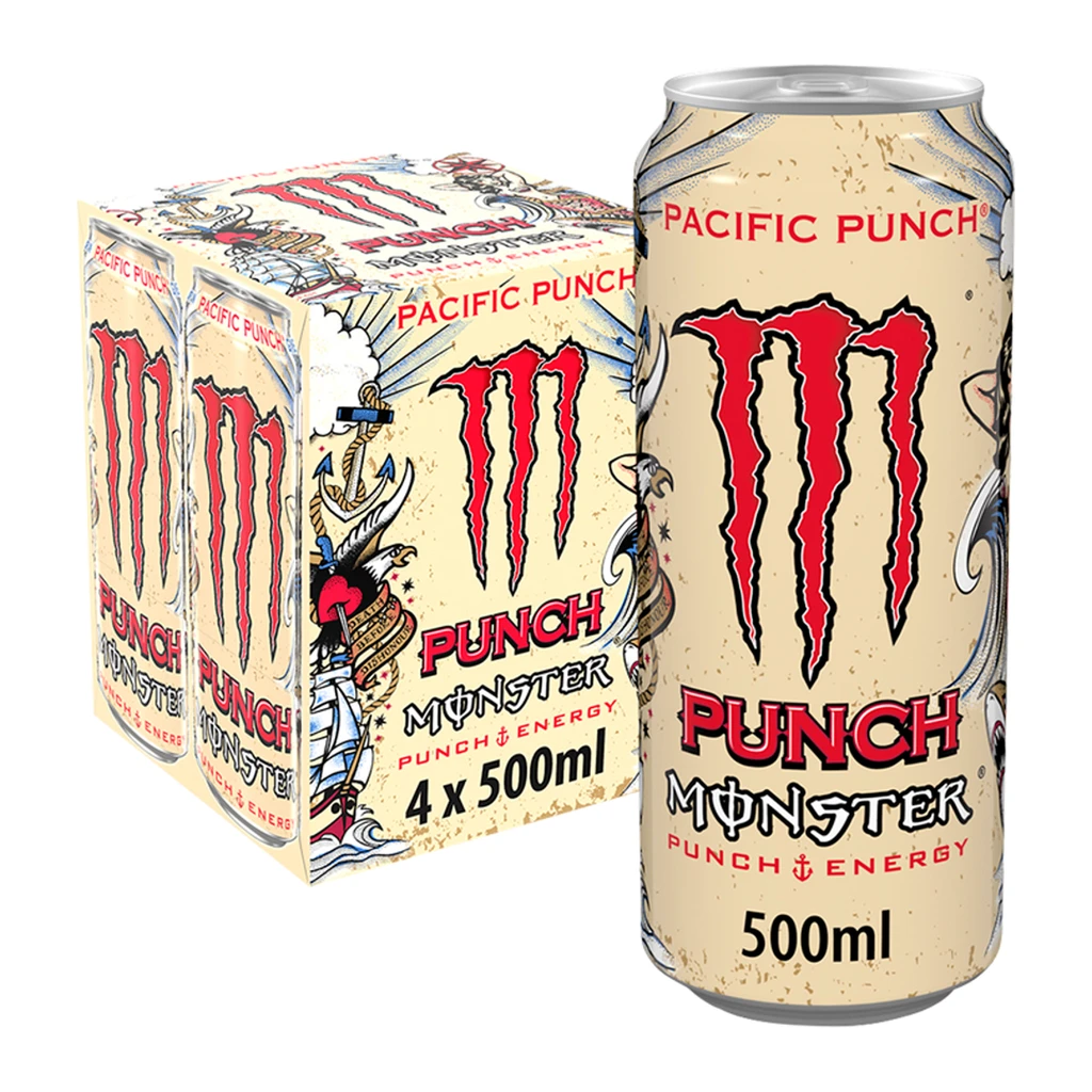 Monster Energy Drink Pacific Punch 4 x 500ml | Energy, Sports & Health ...