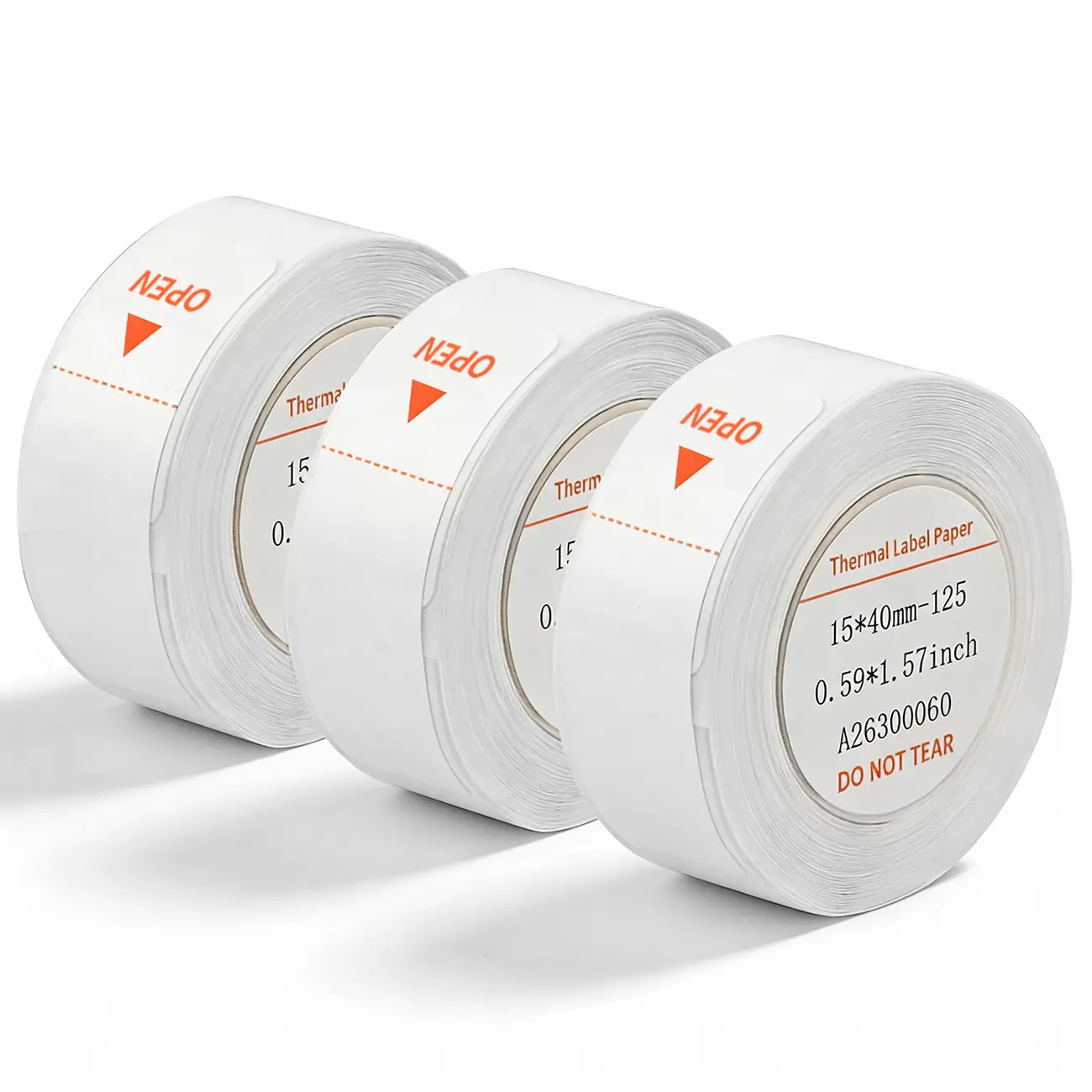 Larkie 15 x 40 mm thermische etiketpapier, 3-rollenpak – compatibel met ...