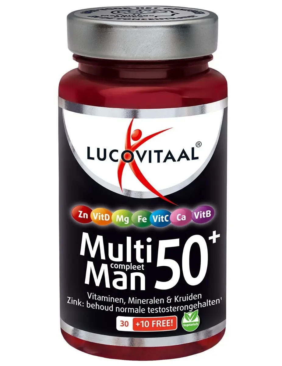 Lucovitaal Multi Man Compleet 50+ met Ginkgo Biloba 40 tabletten ...