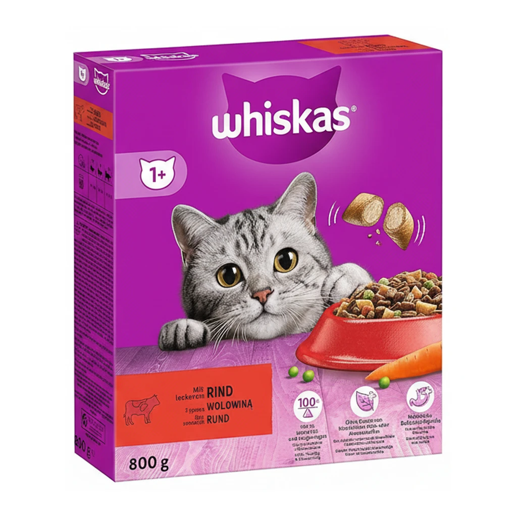 Whiskas Katzenfutter Für Erwachsene Rindfleisch-geschmack 800g | Futter ...