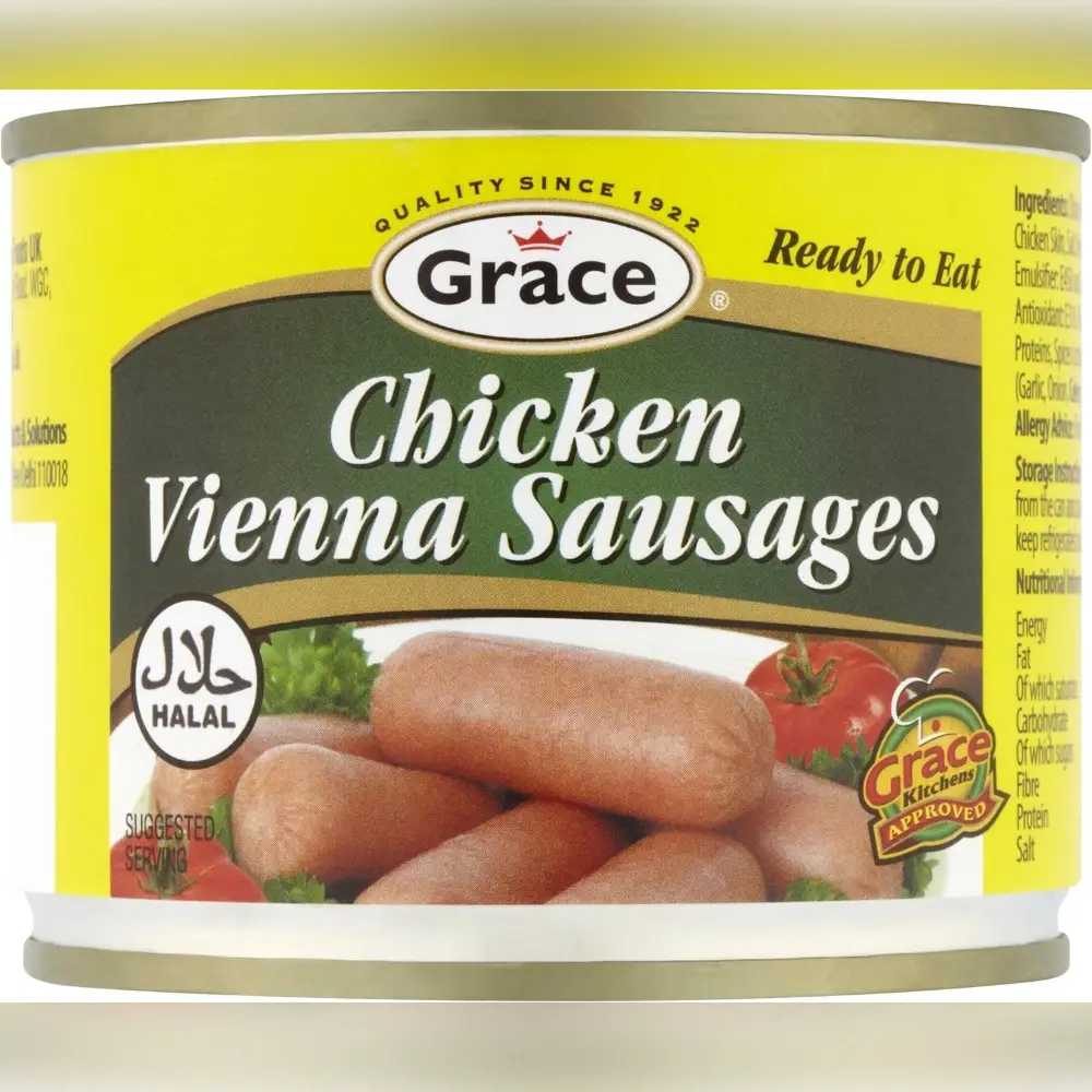 Grace Halal Chicken Viennas 200G | Tins & Cans | Joybuy