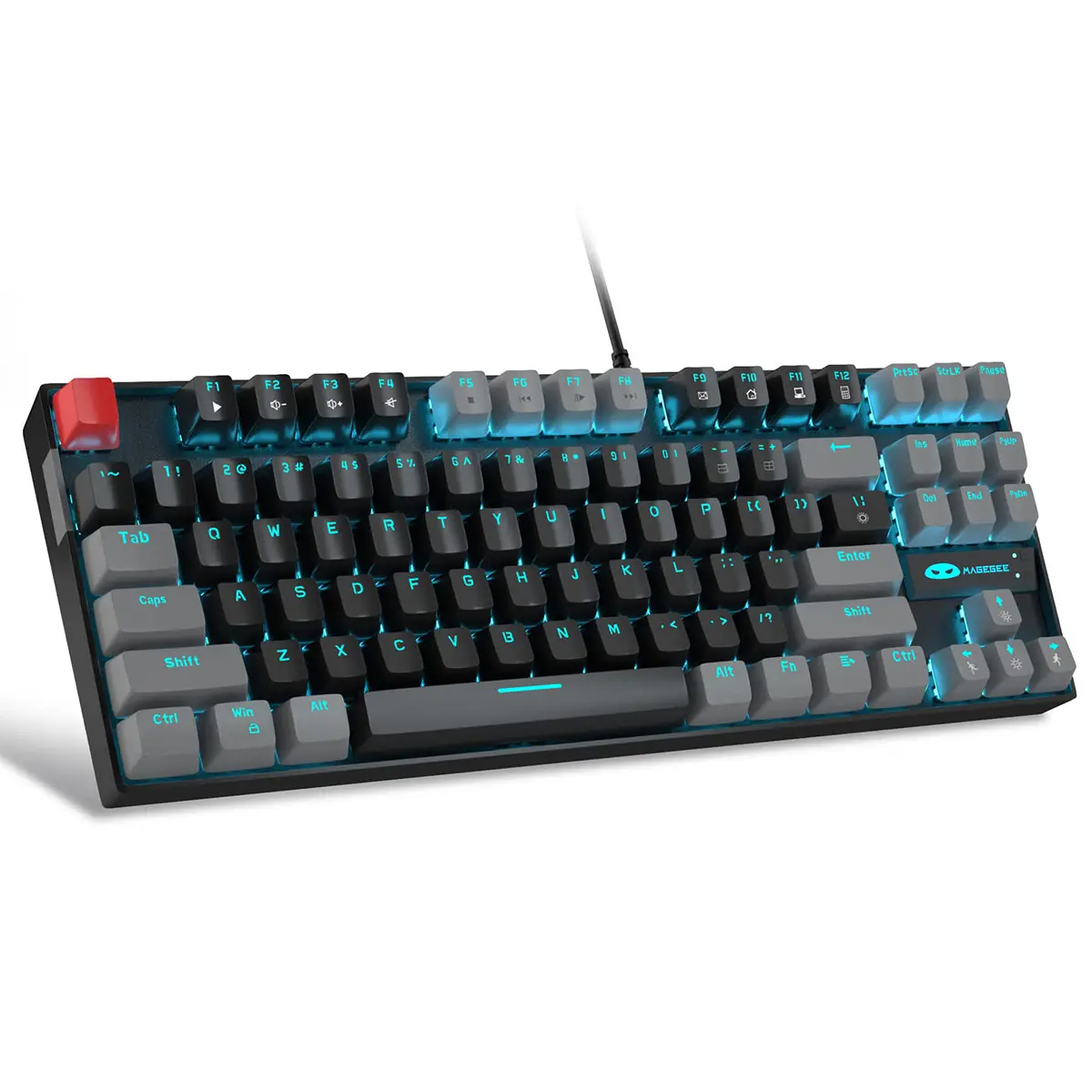 Magegee 75% Mechanical Gaming Keyboard, Red Switch, Led Blue Backlit ...