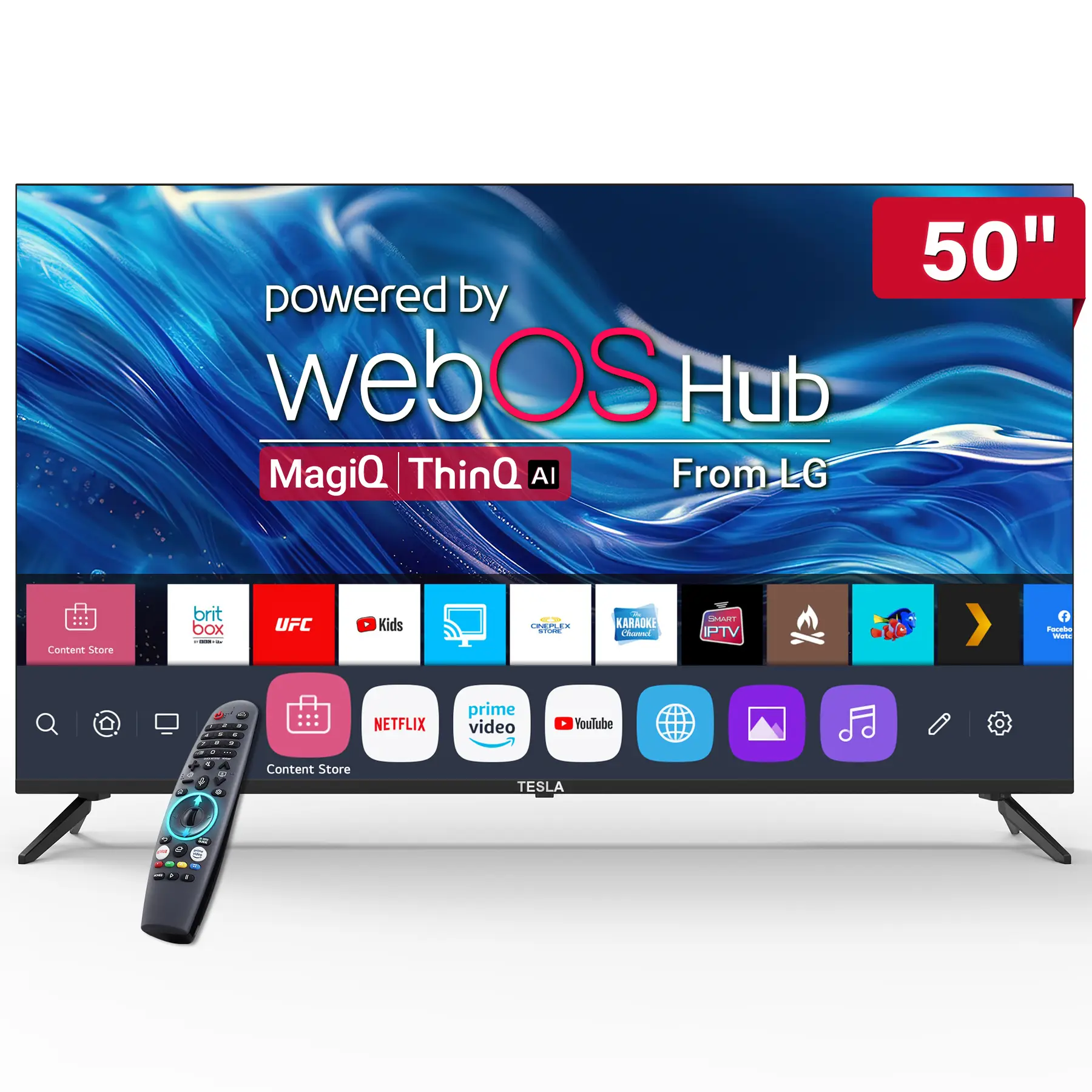 TESLA 50" Direct LED 4K HDR Smart Web OS TV-T50S4K(Freeview HD,Dolby ...