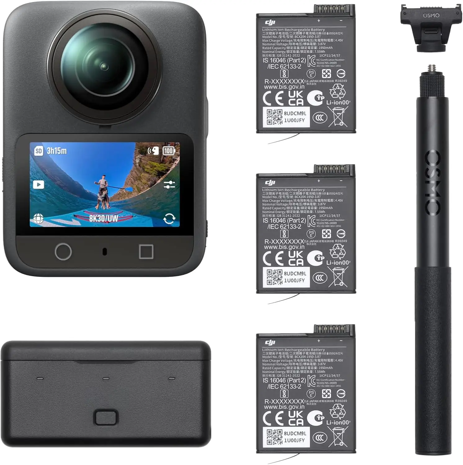 DJI Osmo 360 Adventure Combo, 360 Camera with 1-inch 360° Imaging ...