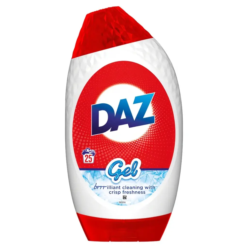 Daz Liquid Laundry Detergent Gel, Whites And Colours, 25 Washes, 875ml ...