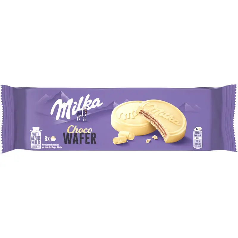 Milka Chocolade Wafels Wit - 180 g | Koekjes | Joybuy