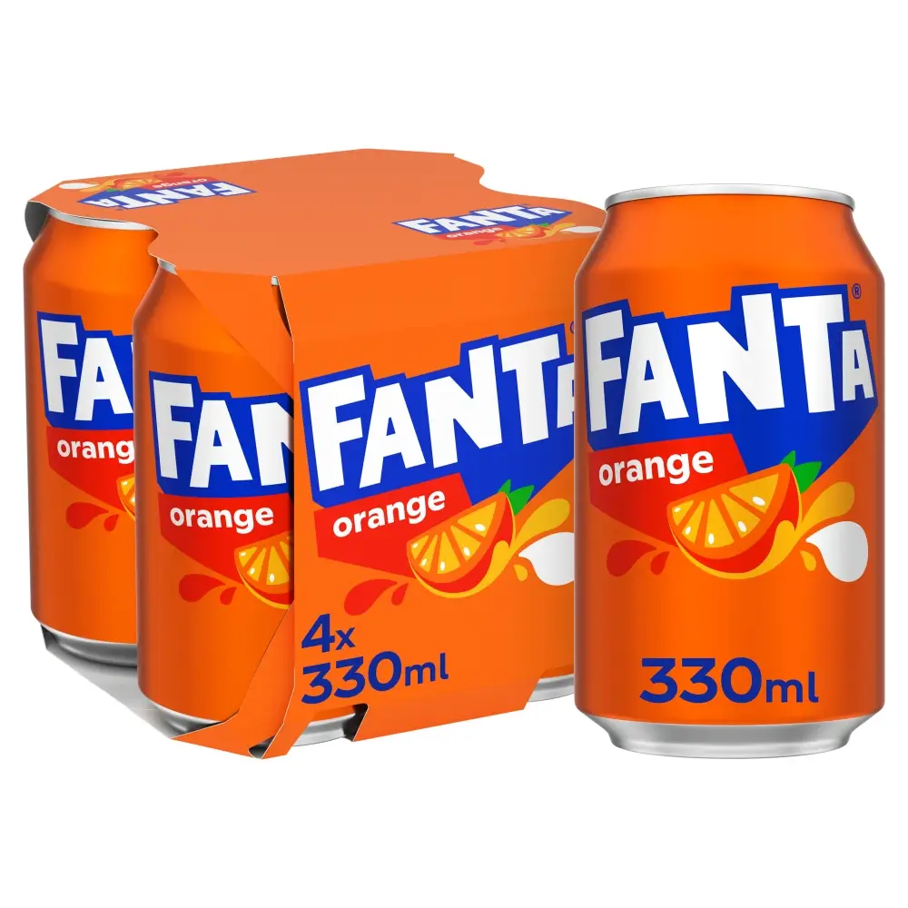 Fanta Orange 4 X 330ml | Fizzy Drinks | Joybuy